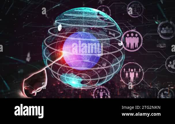 People network and global communication conceptual. Business people ...