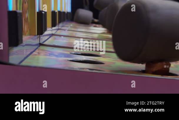 Classic americana whacking carnival game. Shot in 4K RAW on a cinema ...