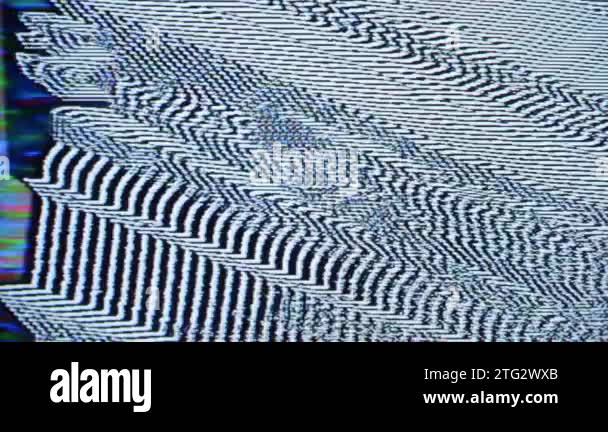 Vintage switch on, turn off television. Analog Static Noise texture ...