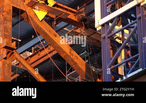 New york skyscraper beam construction Stock Videos & Footage - HD and ...