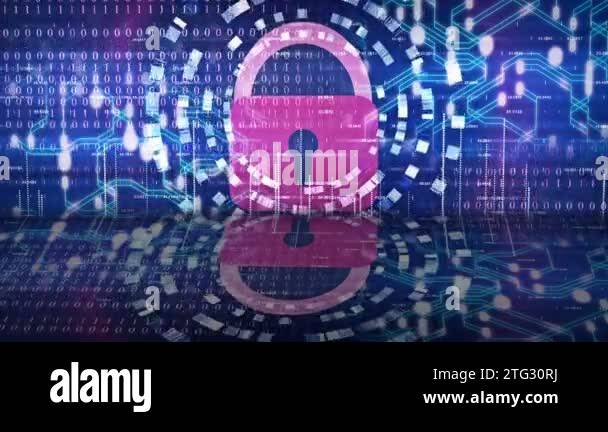 Animation depicting the concept of cyber security. 4K UHD seamless ...