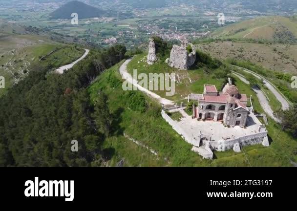 Ancient Norman Castle with the Sanctuary of Maria SS. della ...