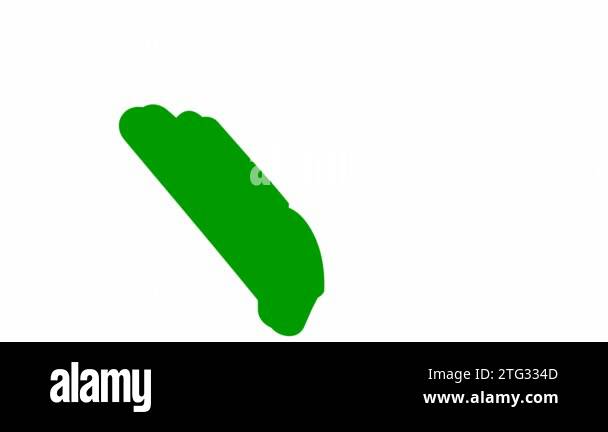 Animated green icon of check mark drawn with marker. Hand drawn symbol ...