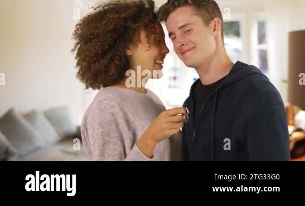 Portrait happy millennial couple standing Stock Videos & Footage - HD ...