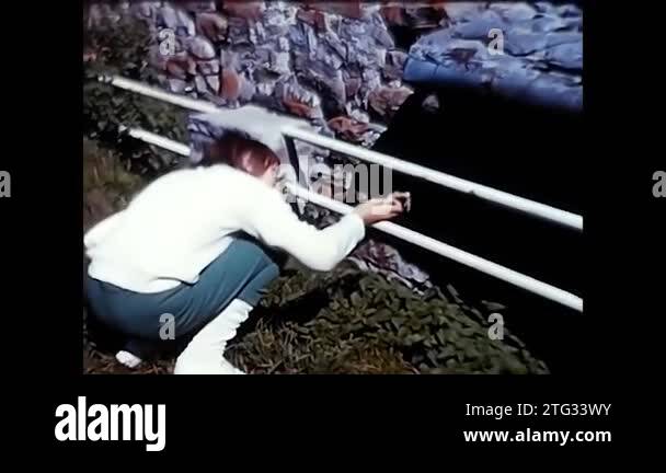 trasquera, italy june 12 1960:girl who carries out mountain activities ...