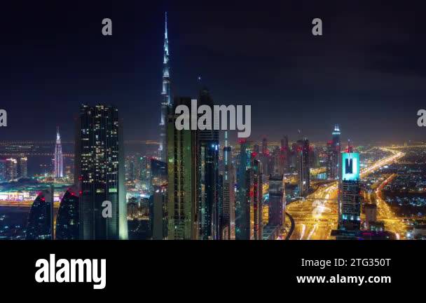 Night illumination dubai main road Stock Videos & Footage - HD and 4K ...