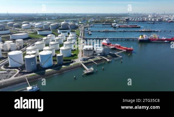 Rotterdam, 18th of april 2022, The Netherlands. Chemical oil products ...