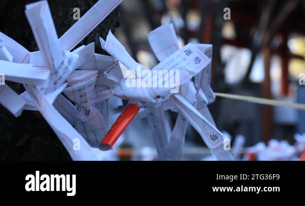 Oracles at Japanese traditional shrine. Shinjuku district Tokyo Japan ...
