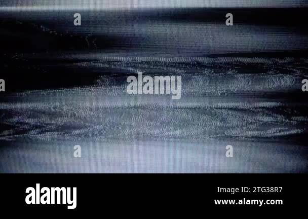 Vintage switch on, turn off television. Analog Static Noise texture ...