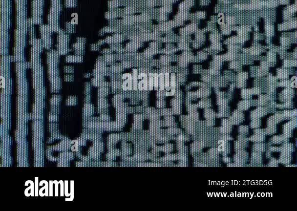 Vintage switch on, turn off television. Analog Static Noise texture ...