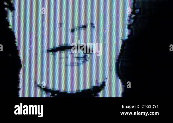 Vintage switch on, turn off television. Analog Static Noise texture ...