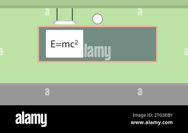 Female teacher giving physics lecture inside a classroom 4K animation ...