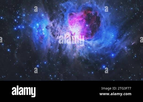 Flying through the Orion Nebula. 4K UHD animation rendered at 16-bit ...