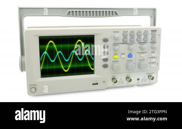 Seamless loop animation. moving sine wave on an oscilloscope cycle ...