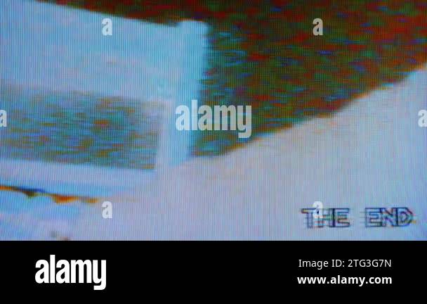 Vintage switch on, turn off television. Analog Static Noise texture ...