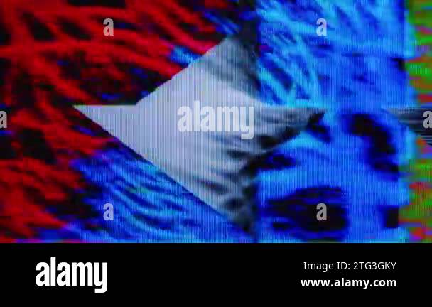 Vintage switch on, turn off television. Analog Static Noise texture ...