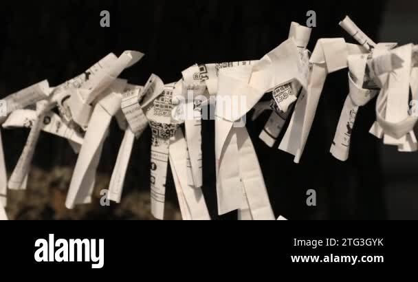 Oracles at Japanese traditional shrine closeup. Chiyoda district Tokyo ...