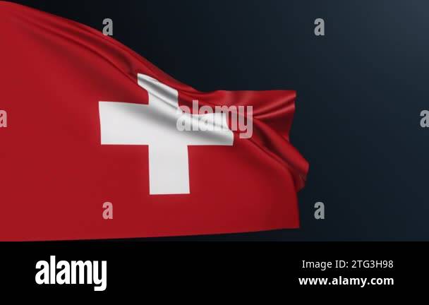 Switzerland flag. Swiss cross. Bern sign. European country. Official ...