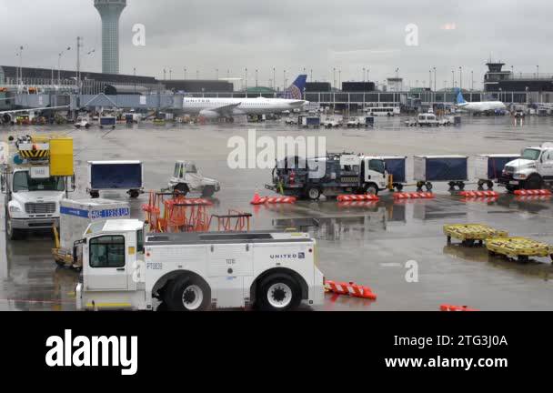 Chicago, Illinois, USA - December 1. 2019: Chicago OHare International ...