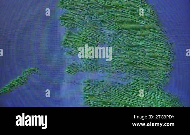 Vintage switch on, turn off television. Analog Static Noise texture ...