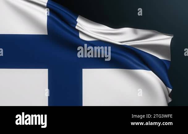 Finland flag. Helsinki sign. European country. Finnish official ...