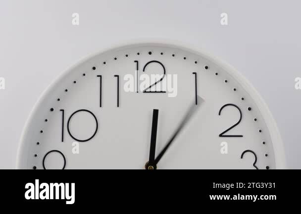 Clock face. Fast rotating clock hands. Seamless loop. Wall clock dial ...