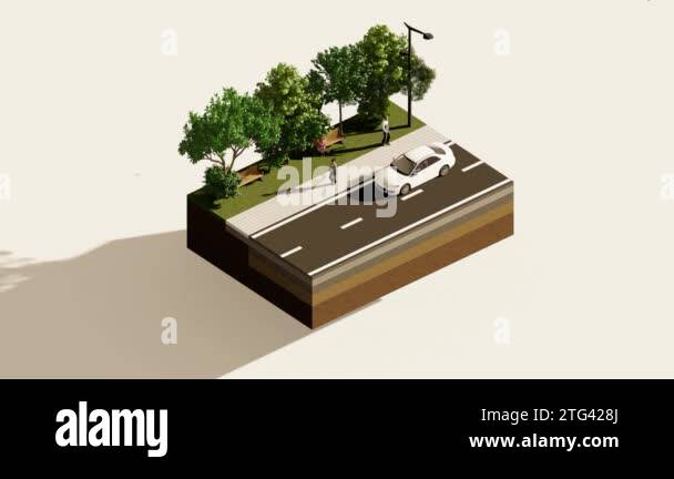 Urban design cross section diagram showing street Accessibility and ...