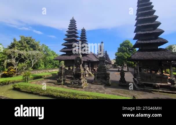 Pura Taman Ayun, Balinese Hindu Temple Panorama. Religious Shrine of ...