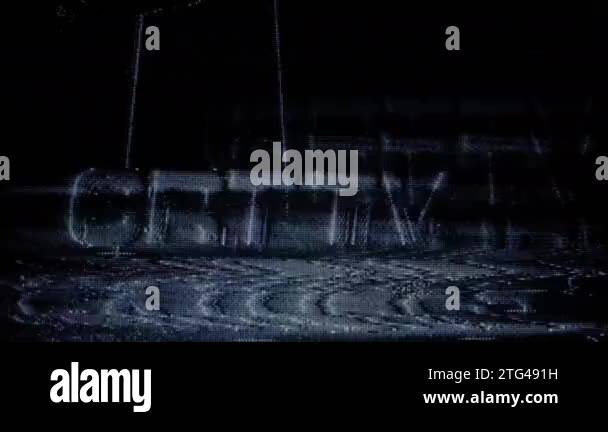 Vintage switch on, turn off television. Analog Static Noise texture ...