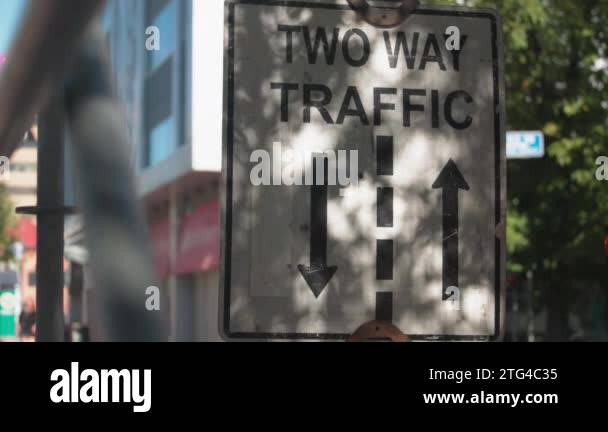 Two way traffic sign Stock Videos & Footage - HD and 4K Video Clips - Alamy