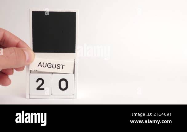 20 august calendar icon Stock Videos & Footage - HD and 4K Video Clips ...