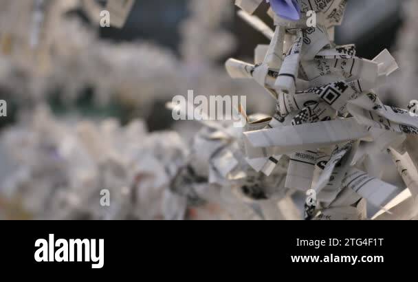 Oracles at Japanese traditional shrine closeup. Chiyoda district Tokyo ...
