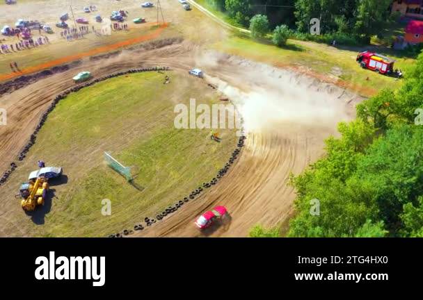 Autocross sporting events. The sports cars racing. Traditional rally ...