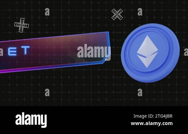 Ethereum ETH banner. ETH coin cryptocurrency concept banner background ...