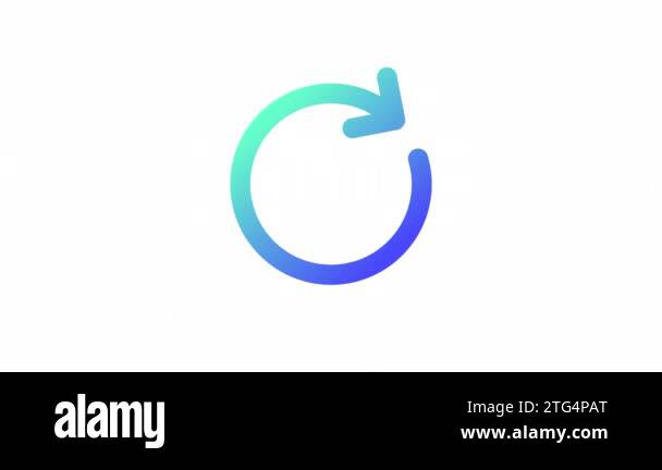 Animated control gradient ui icons. Navigation buttons. Seamless loop 4k video with alpha ...