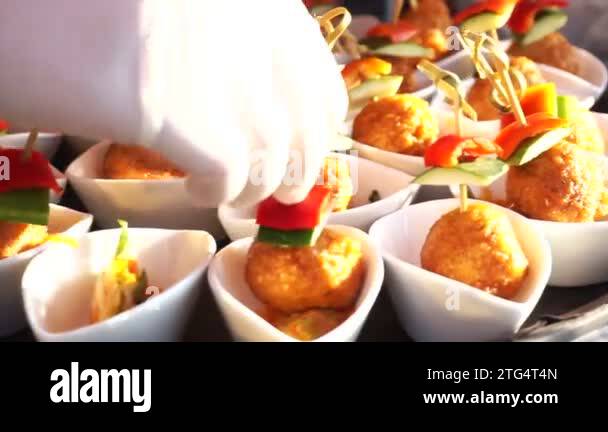 Catering food mini canape Stock Videos & Footage - HD and 4K Video ...