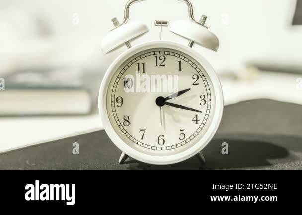 Daylight savings backward time clock timelapse,fast time flowing stress ...