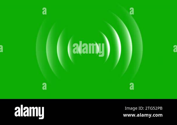 Expanding arc waves motion graphics with green screen background Stock ...