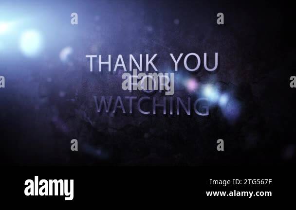 Thanks For Watching cinematic trailer background with optical flares ...