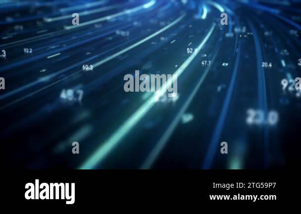 Big Data Digital Business Hi-tech Background/ 4k animation of an ...