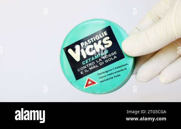 Rome, Italy February 26, 2022: Vintage 1960s VICKS Cetamium Tablets ...