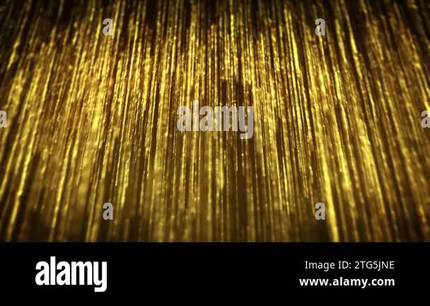 Abstract Gold Filaments Bursting Background/ 4k animation of an ...