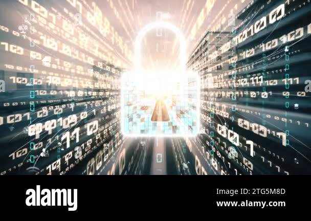 Cyber security and online data protection with tacit secured encryption software . Concept of ...