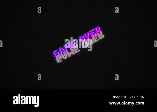 Game over message for old school 80s vintage video game retro colors ... Game over message for old school 80s vintage video game retro colors ...