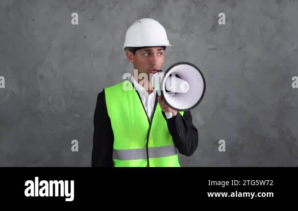 Man talking through bullhorn Stock Videos & Footage - HD and 4K Video ...