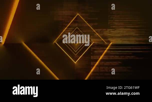 Animation of qr code in rhombus pattern and programming language over abstract background ...