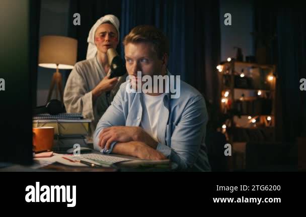 Distracted woman busy talking Stock Videos & Footage - HD and 4K Video ...