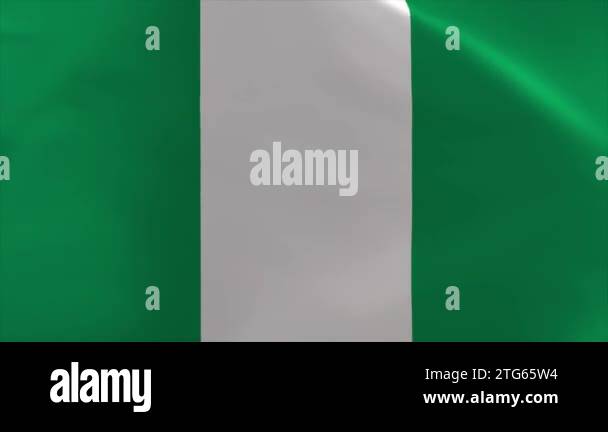 Nigeria Waving Flag Animation 4K Moving Wallpaper Background Stock ...