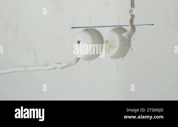 Strobe line for laying electric cable. Wiring repair and replacement ...