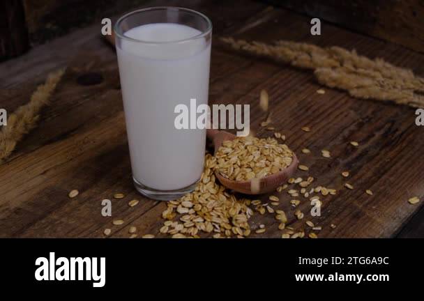 Oats glass oat milk Stock Videos & Footage - HD and 4K Video Clips - Alamy